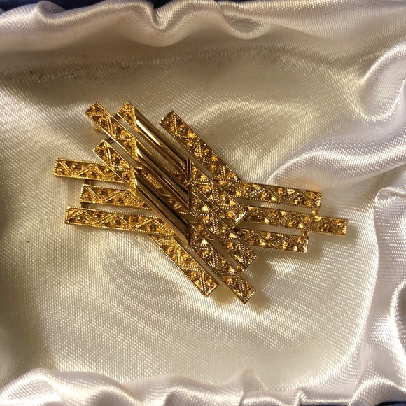 Monet | Jewelry | Monet Art Deco Style Brooch | Poshmark